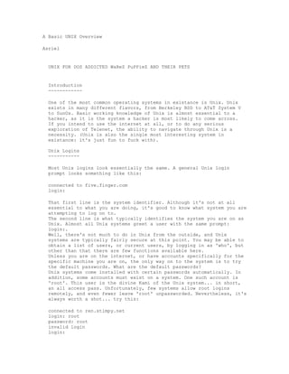 A basic unix overview(2) | PDF