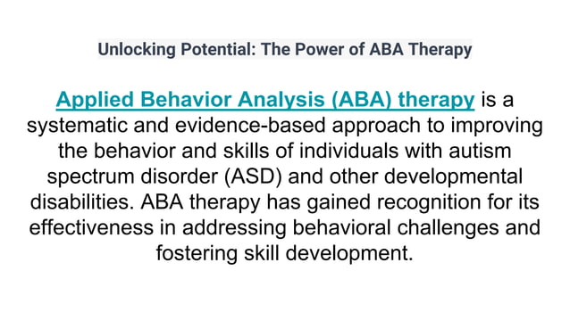 ABA Therapy | PPTX