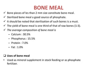 Abattoir byproduct blood meal and bone meal | PPTX