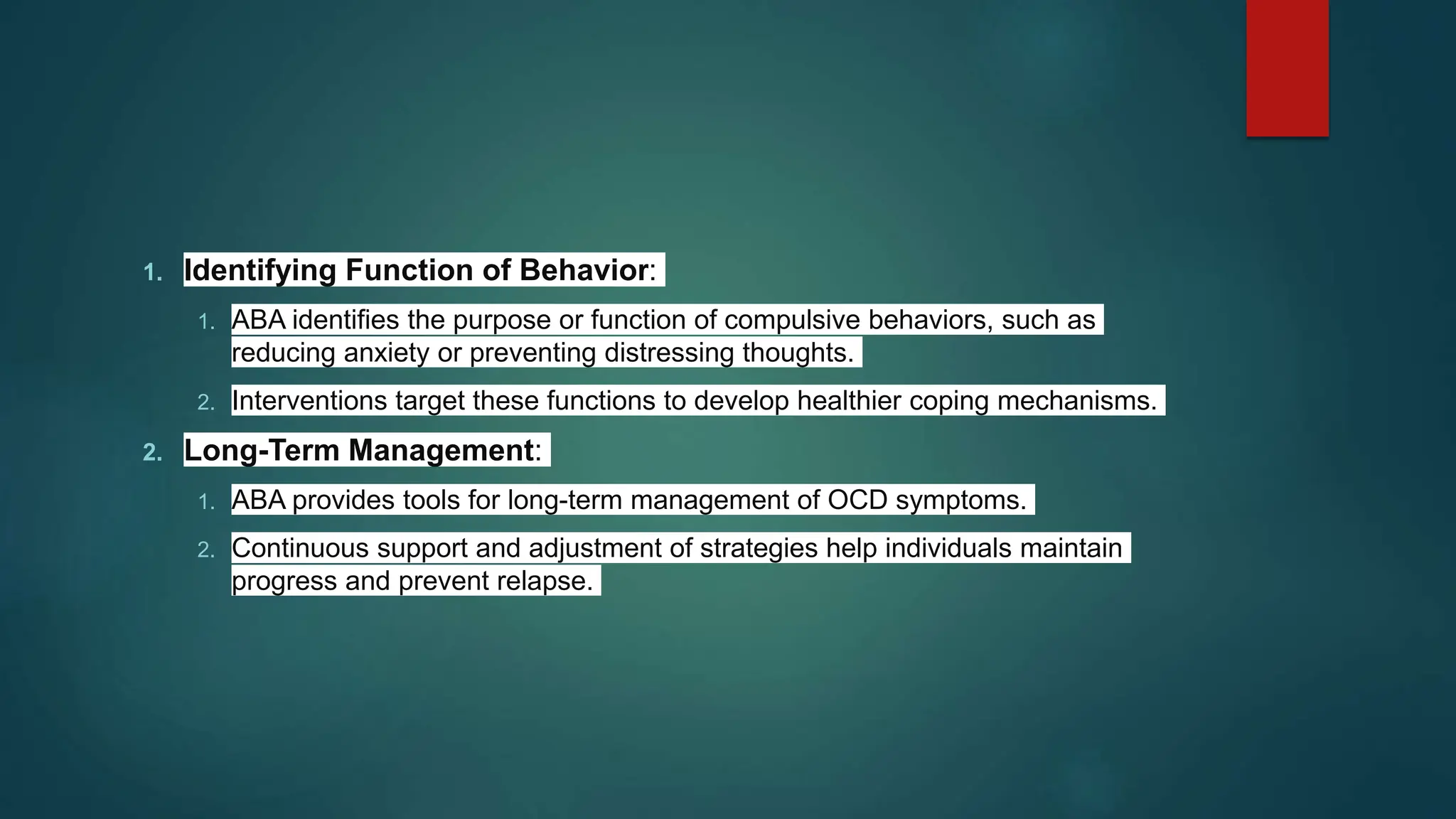 Applied Behavior Analysis Techniques with DSM Disorder | PPTX