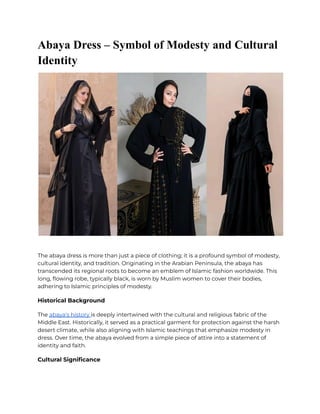 Abaya Dress – Symbol of Modesty and Cultural Identity.pdf