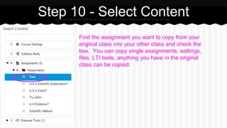 How to copy an assignment | PPTX