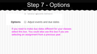 How to copy an assignment | PPTX