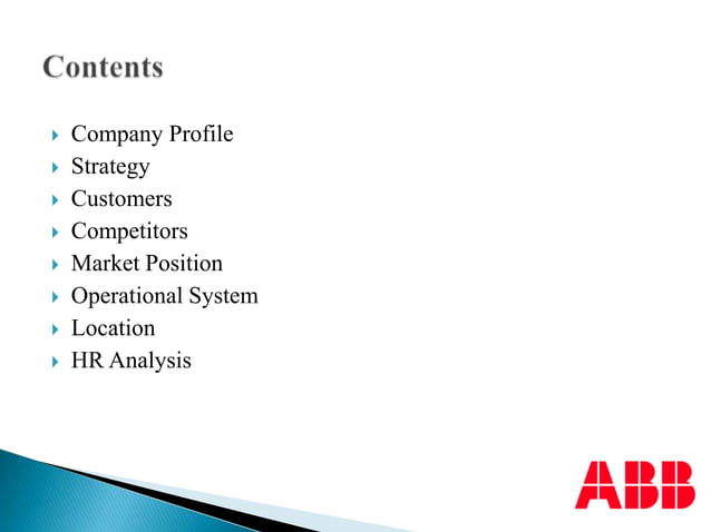 Abb | PPT | Business | Business and Finance
