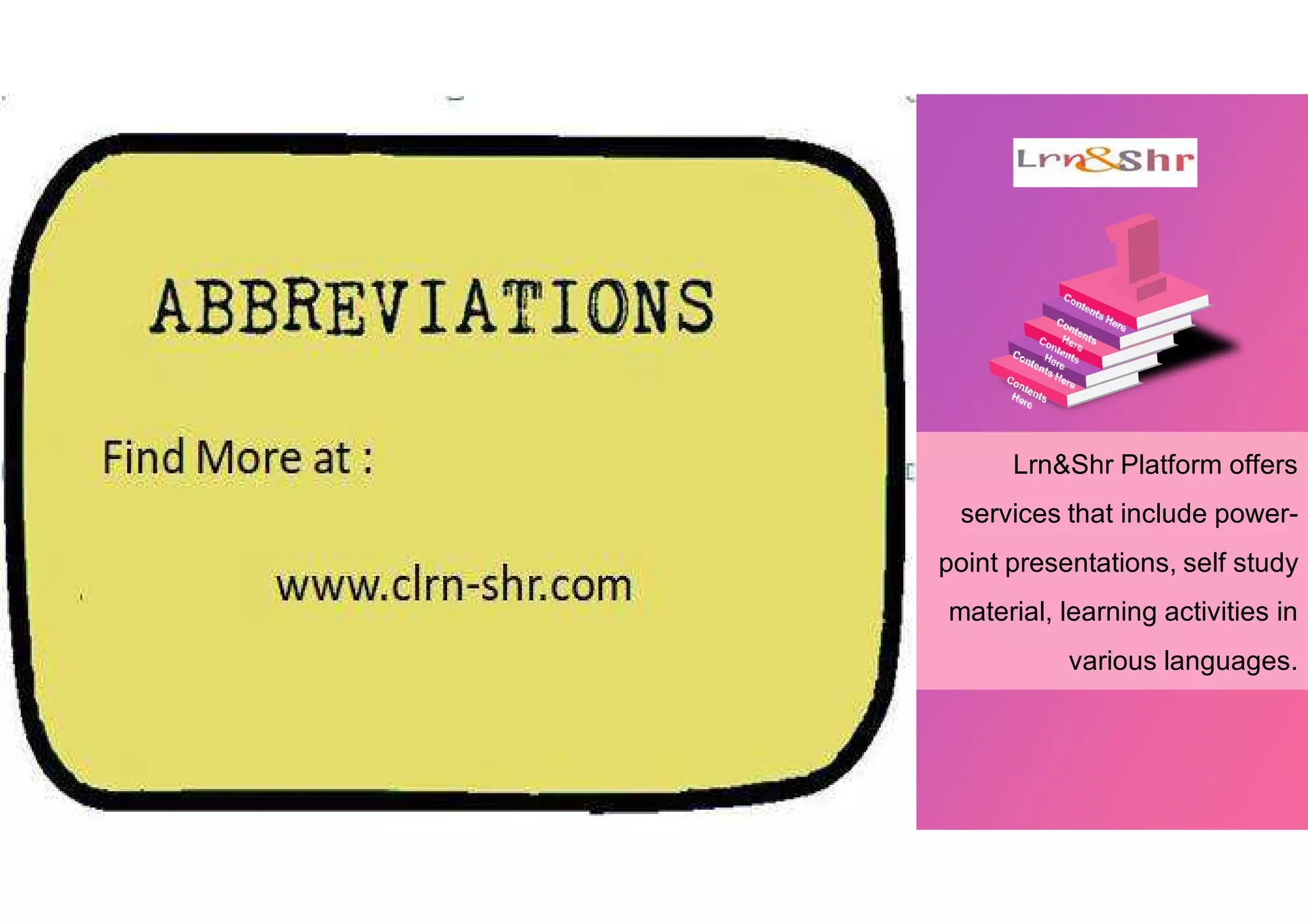 Abbreviations | PPT