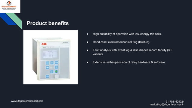 ABB SELF-POWERED FEEDER PROTECTION REJ603 NUMERICAL RELAY | PPT