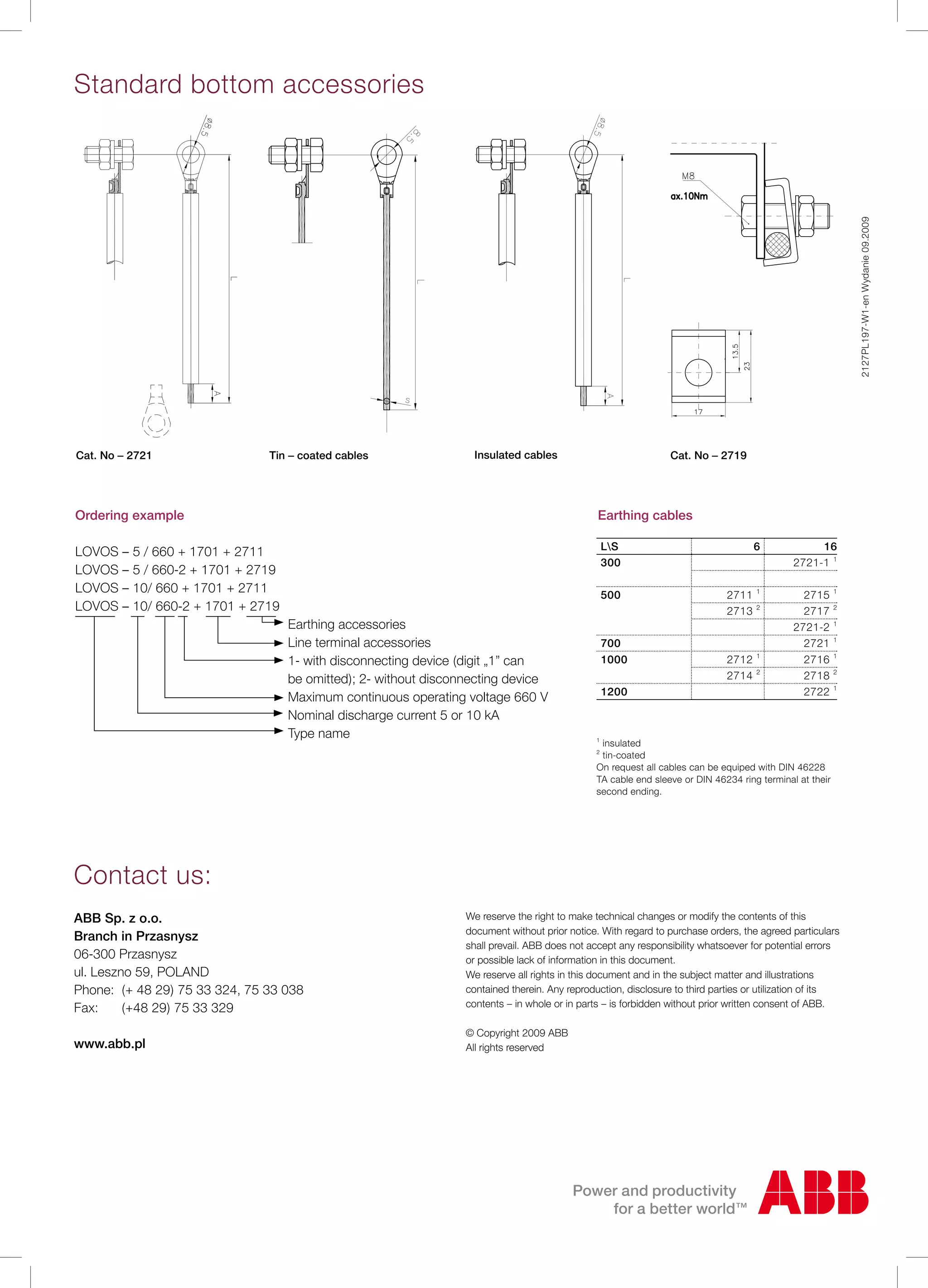 ABB Low Voltage LV Surge Arresters - ABB LOVOS 5 and LOVOS 10 Surge ...