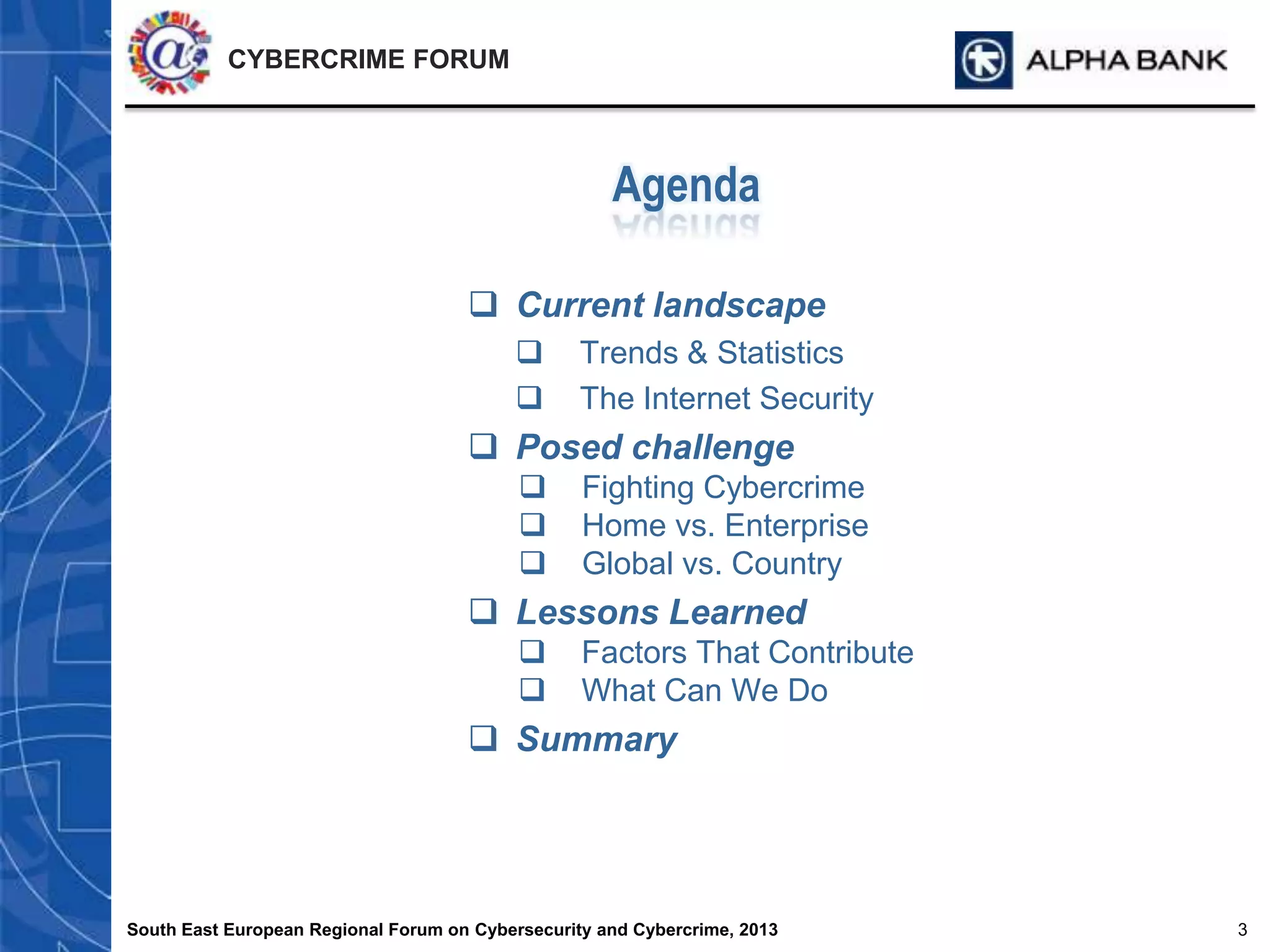 New Challenges in Data Privacy - Cybercrime and Cybersecurity Forum 2013, Sofia BG | PPT
