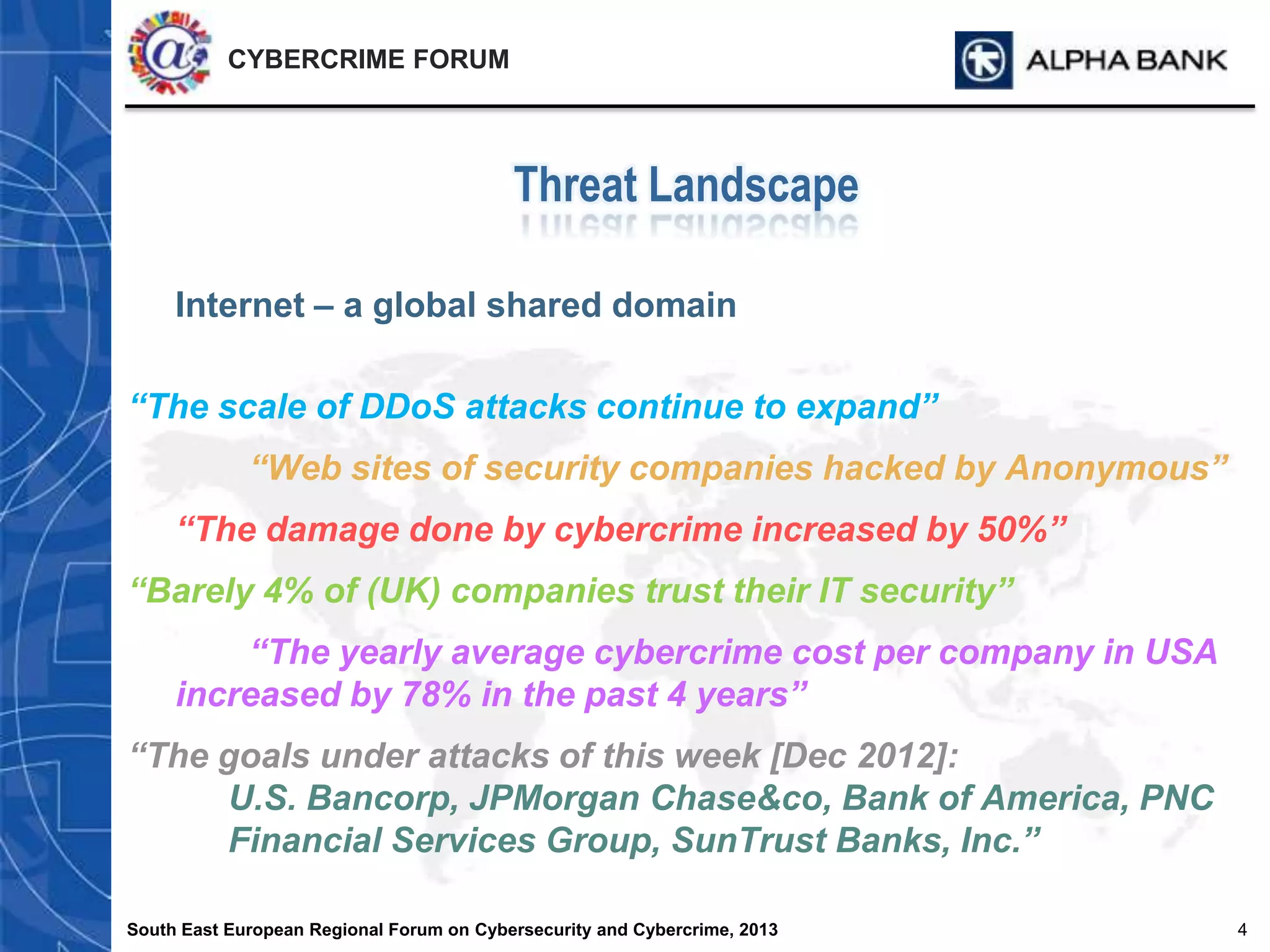 New Challenges in Data Privacy - Cybercrime and Cybersecurity Forum 2013, Sofia BG | PPT