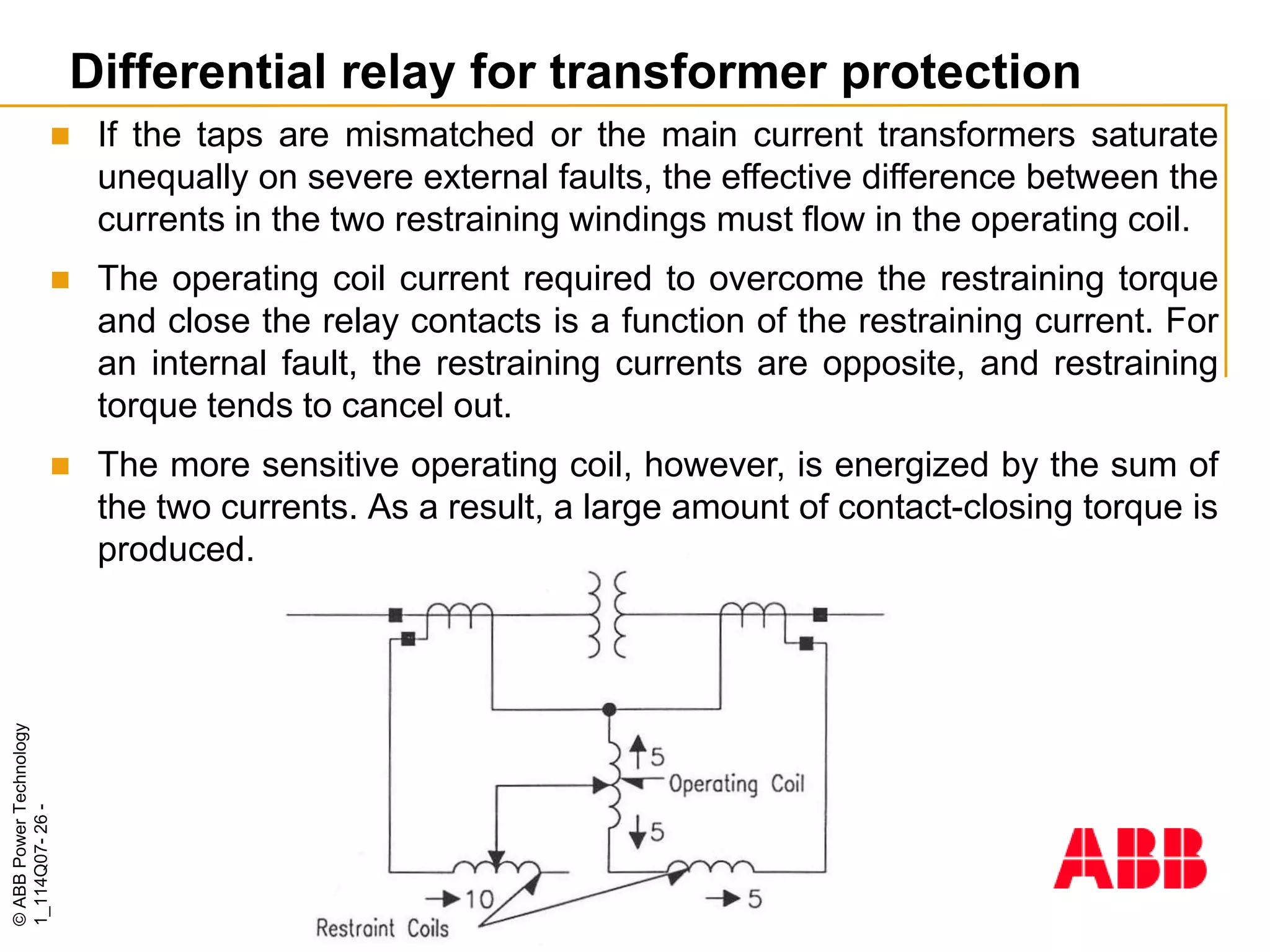 ABB - TRANSFORMERS-PROTECTION-COURSE (2001) | PPTX
