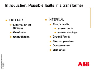 ABB - TRANSFORMERS-PROTECTION-COURSE (2001) | PPTX
