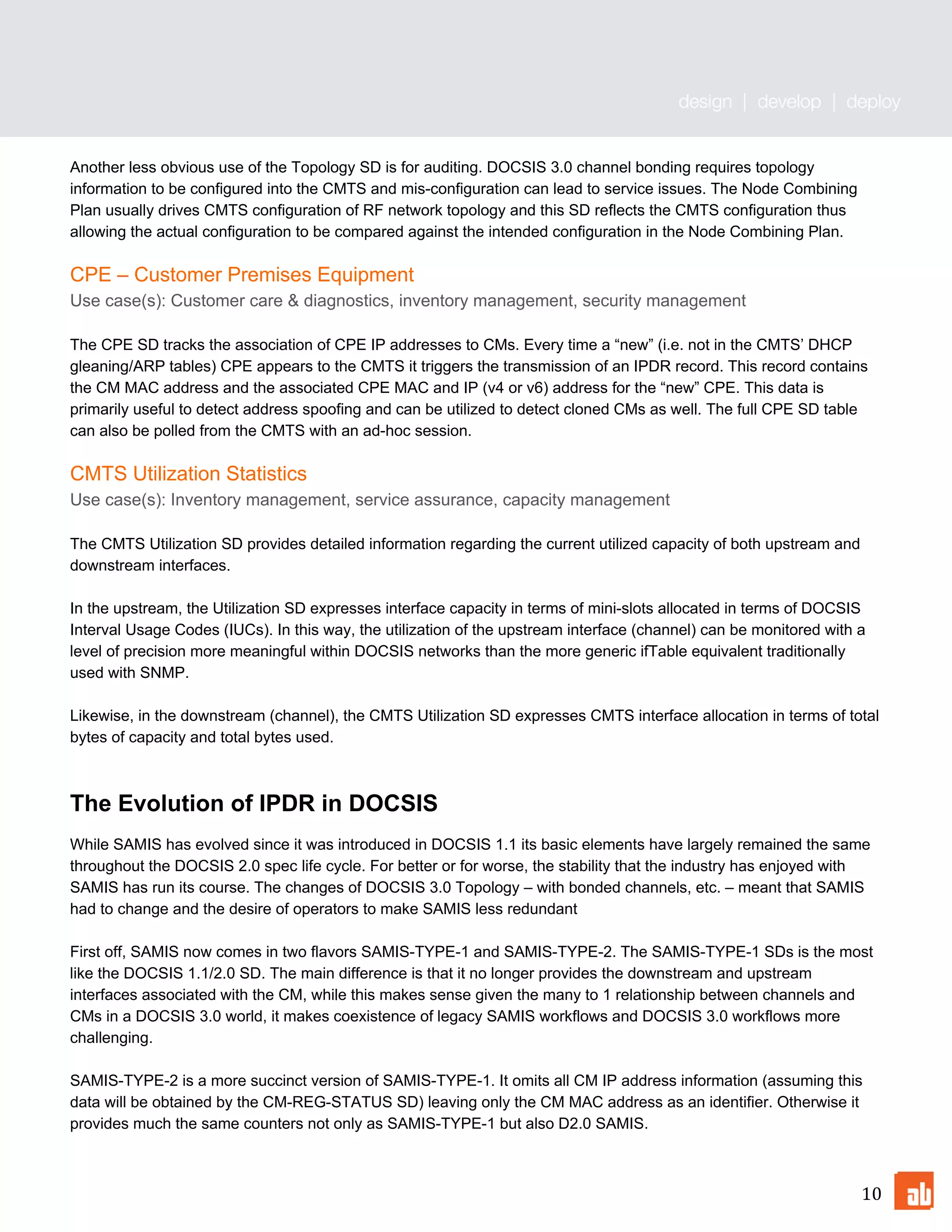 DOCSIS 3.0 Broadband Intelligence using IPDR | PDF
