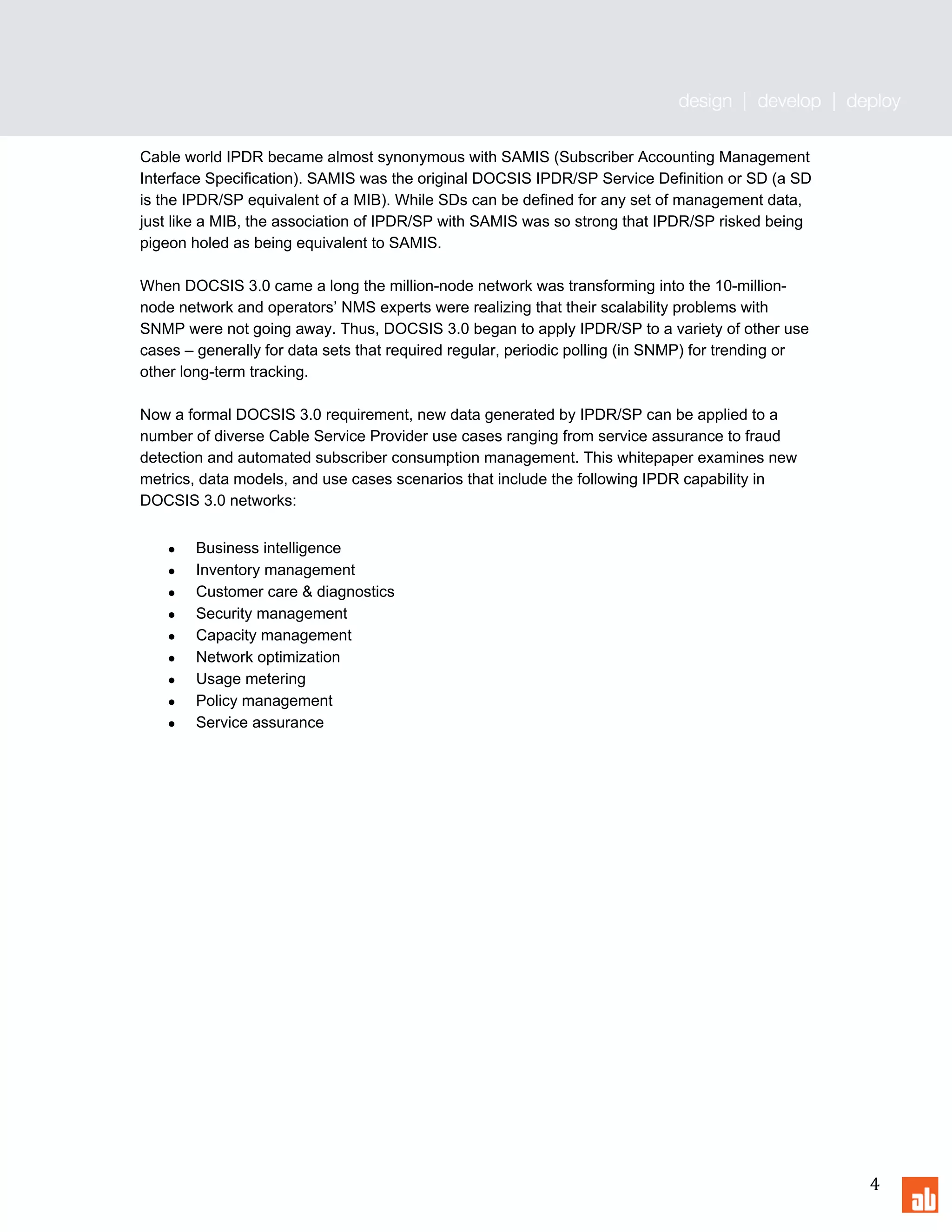 DOCSIS 3.0 Broadband Intelligence using IPDR | PDF