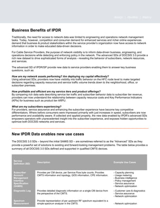 DOCSIS 3.0 Broadband Intelligence using IPDR | PDF