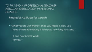 Managing Personal Finance for Teachers | PPT