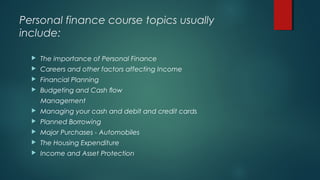 Managing Personal Finance for Teachers | PPT