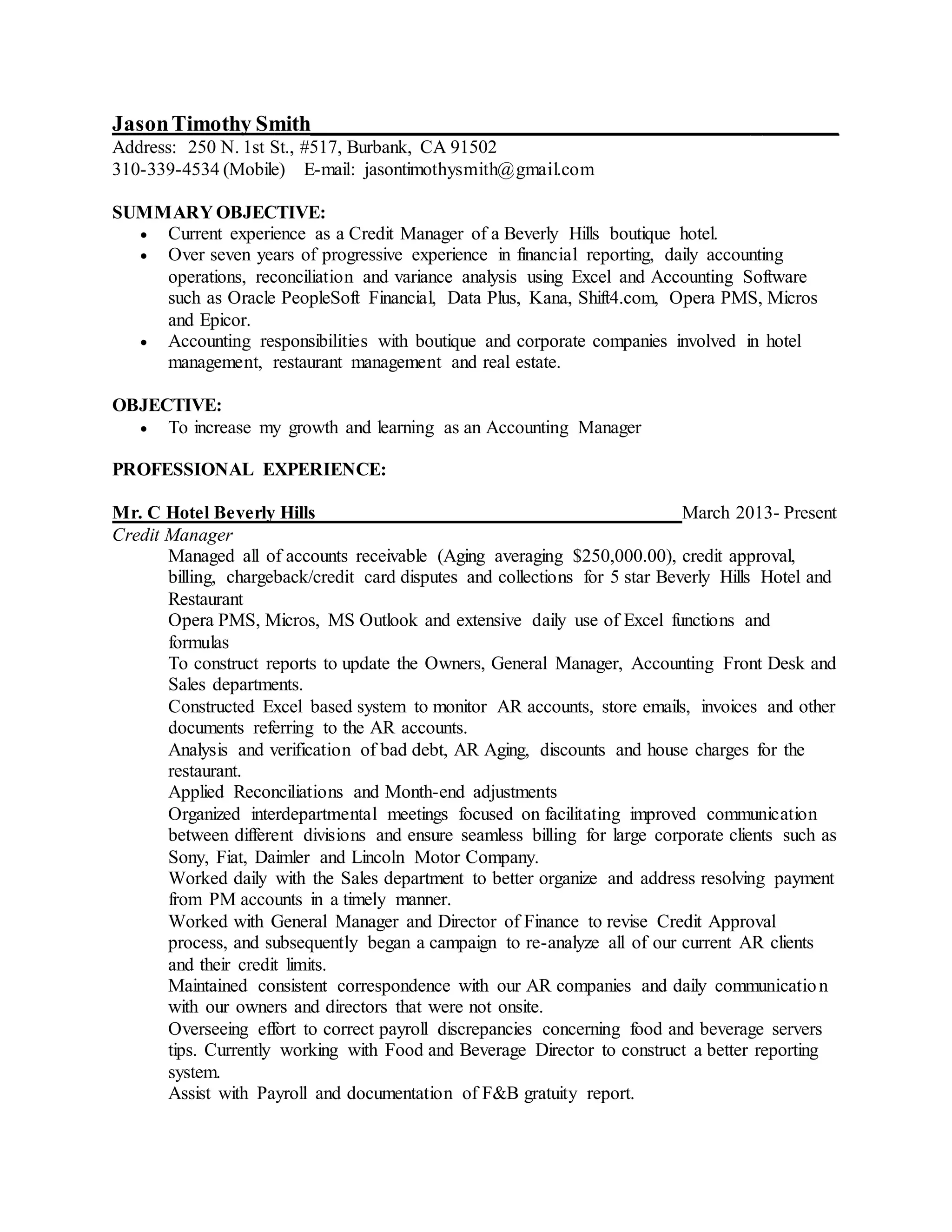 Jason Timothy Smith resume | DOCX