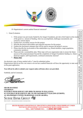 DOCUMENT CHECKLIST FOR FUNDING | PDF