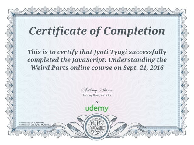 JavaScript certificate | PDF