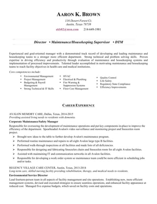 Aaron K. Brown Resume | PDF