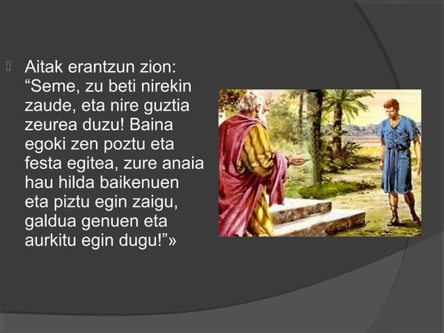 Abba eta bi semeen parabola | PPT