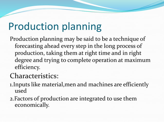 production planning_ Engineering Management | PPT