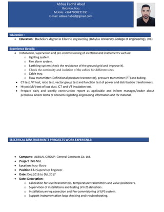 Abbas fadhil resume | PDF