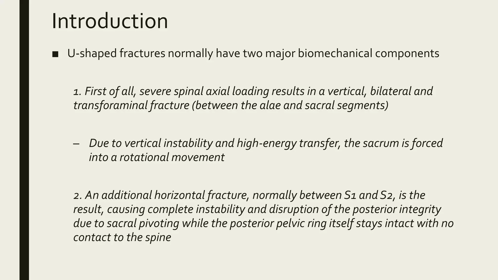 Surgical Management Of U-Shaped Sacral Fractures | PPTX