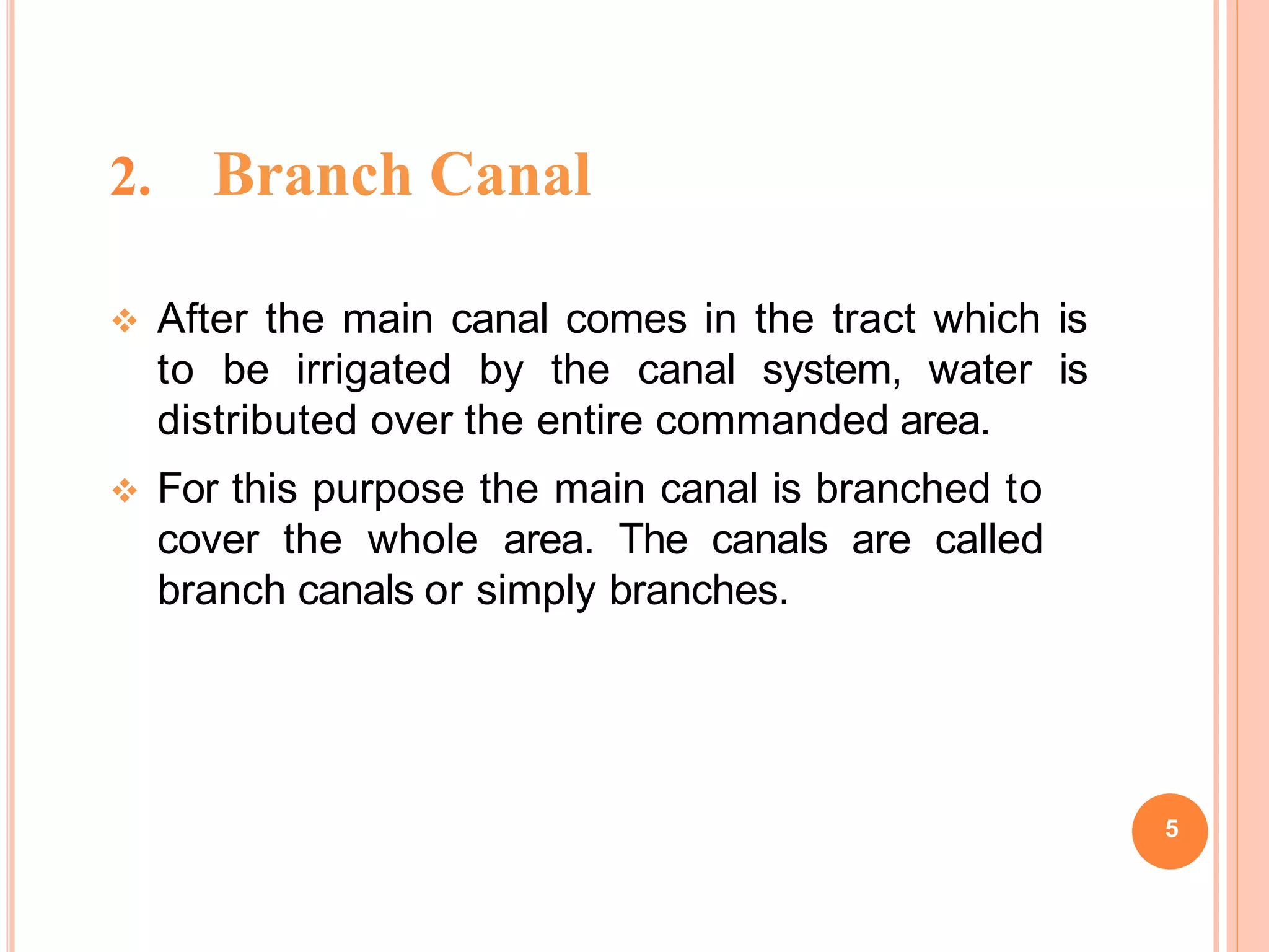 Canal Regulation & Canal Types | PPT
