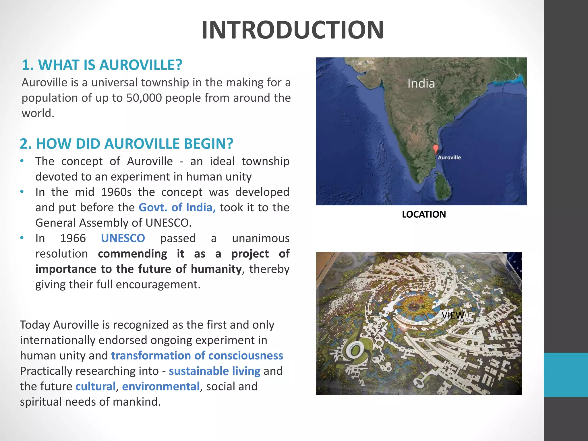 Auroville: City Planning | PPTX