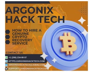 ARGONIX HACK TECH // CRYTOCURRENCY RECOVERY EXPERT REVIEWS | PPT
