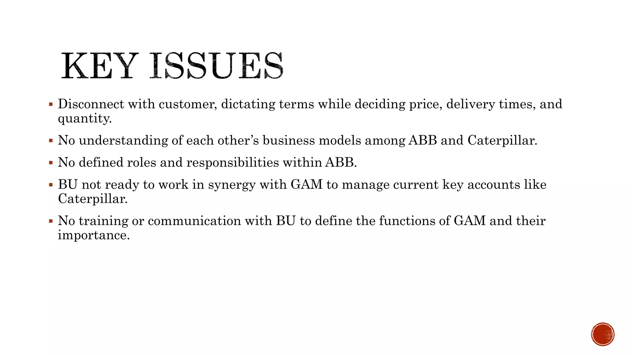 ABB and Caterpillar: Key Account Management | PPT