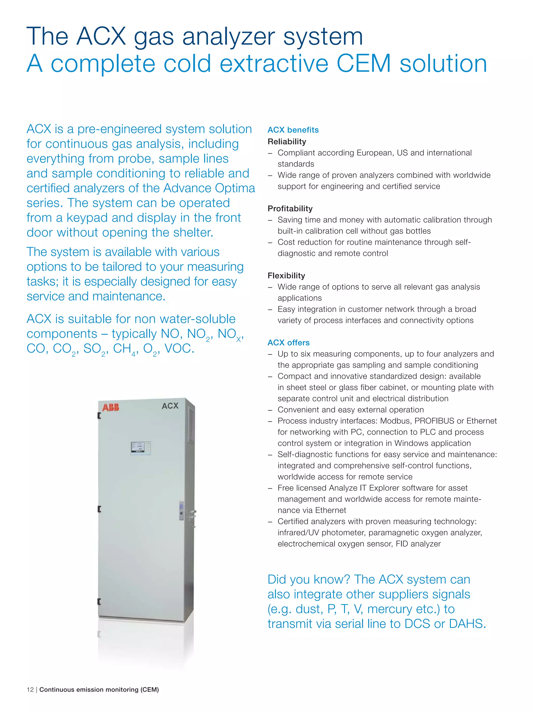 ABB CEMS Datasheet ABB cems solution and products information | PDF