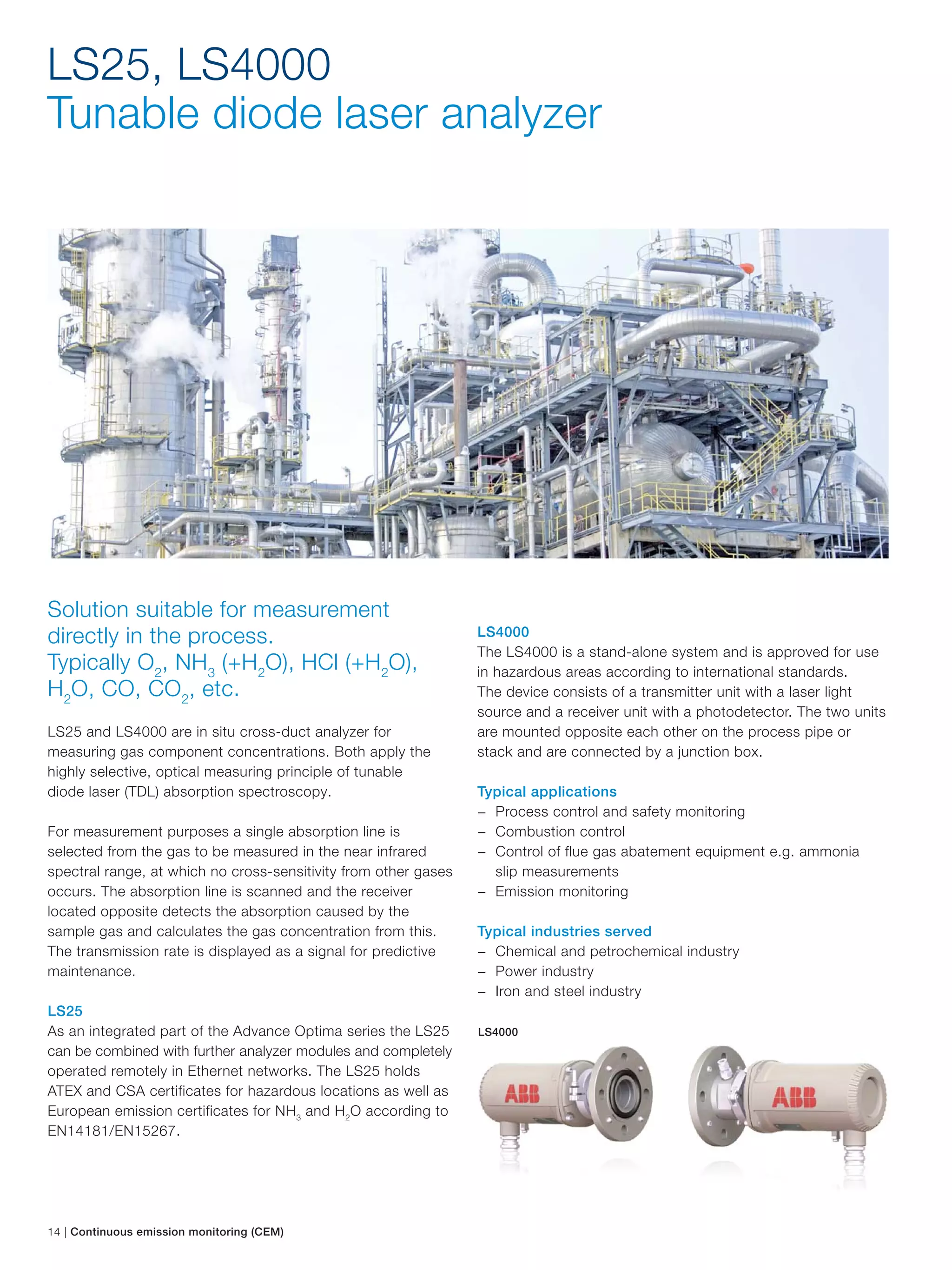 ABB CEMS Datasheet ABB cems solution and products information | PDF