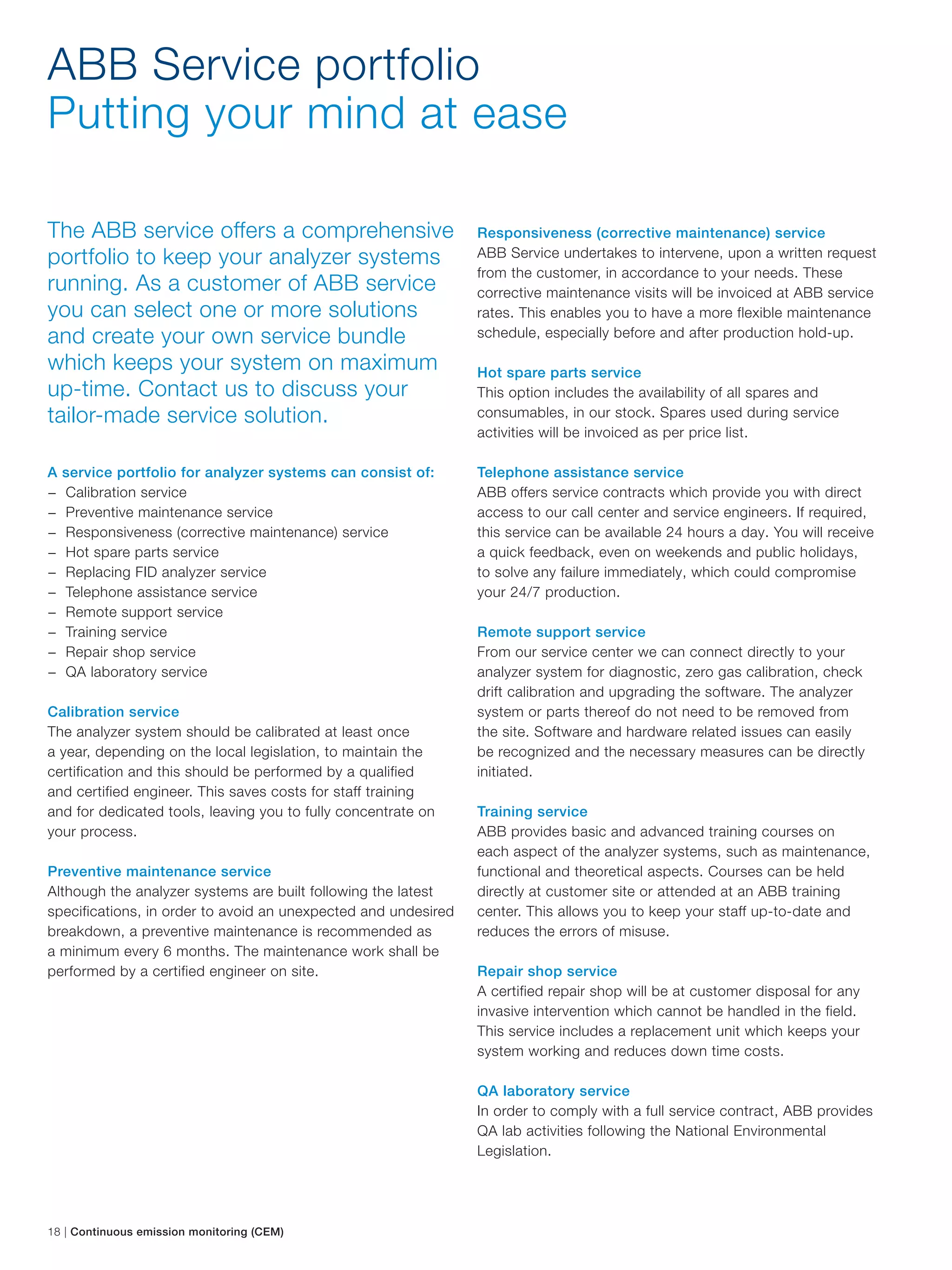 ABB CEMS Datasheet ABB cems solution and products information | PDF