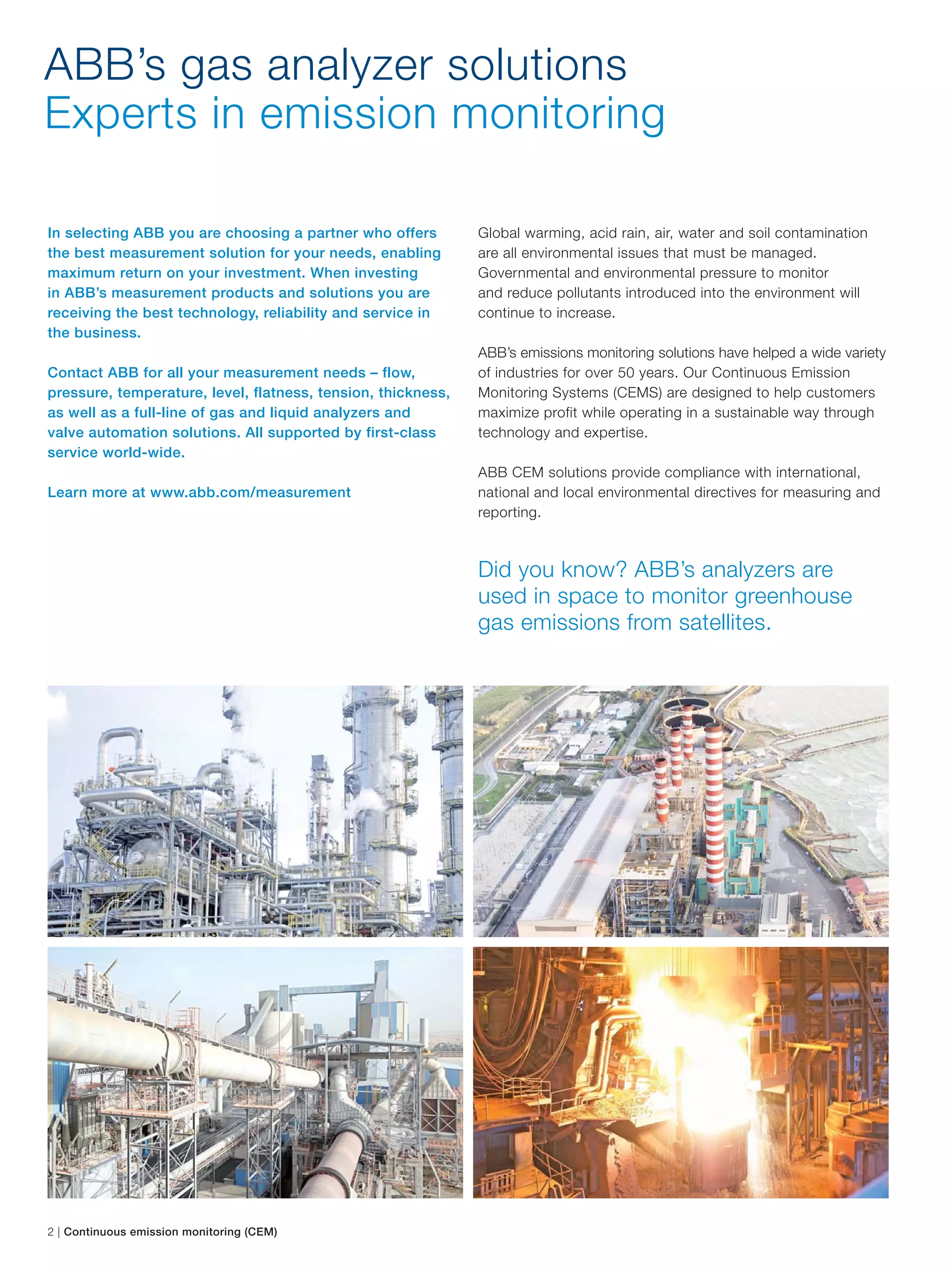 ABB CEMS Datasheet ABB cems solution and products information | PDF