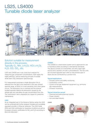 ABB CEMS Datasheet ABB cems solution and products information | PDF