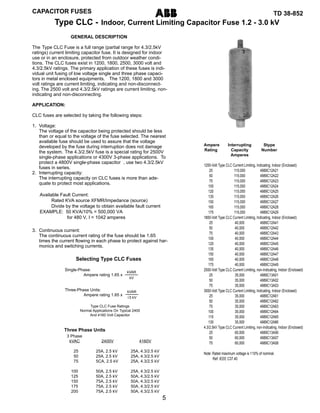 ABB CLC Capacitor Fuses MV - Current Limiting Capacitor Fuse - ANSI ...