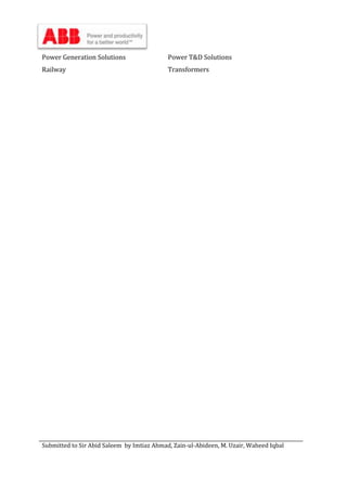 Knowledge Management Report On ABB Company. | DOCX