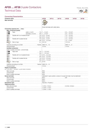 ABB Contactors - 3 Pole Contactors Up To 18.5kW 20hp - ABB AF09-AF38 & AF09Z-AF38Z (AC DC ...