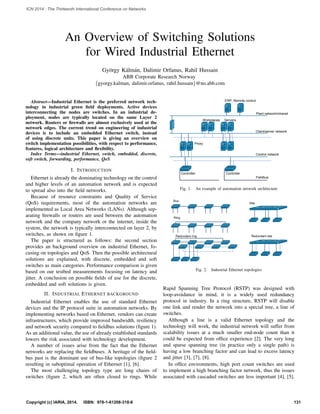 ABB Corporate Research: Overview of Wired Industrial Ethernet Switching Solutions | PDF