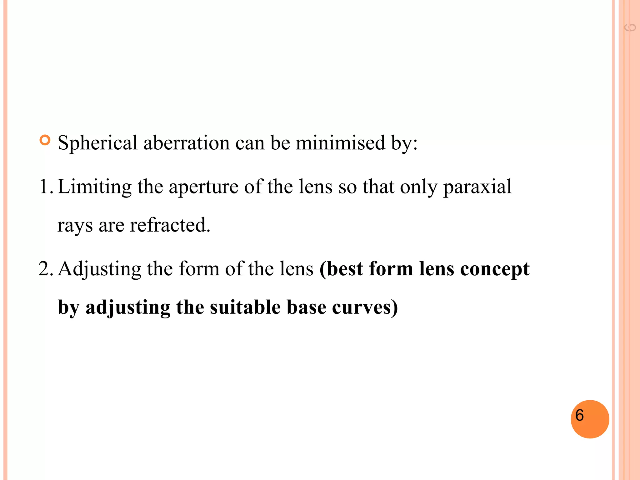 Abberations in lenses | PPT