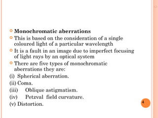 Abberations in lenses | PPT