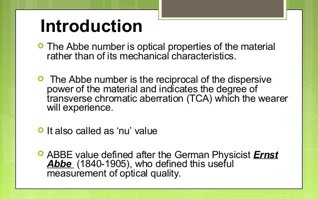 Abbe value