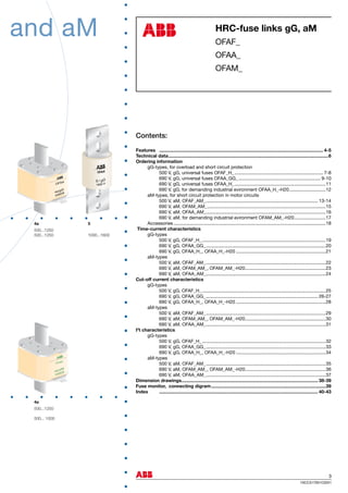 ABB HRC High Voltage Fuse Links | PDF