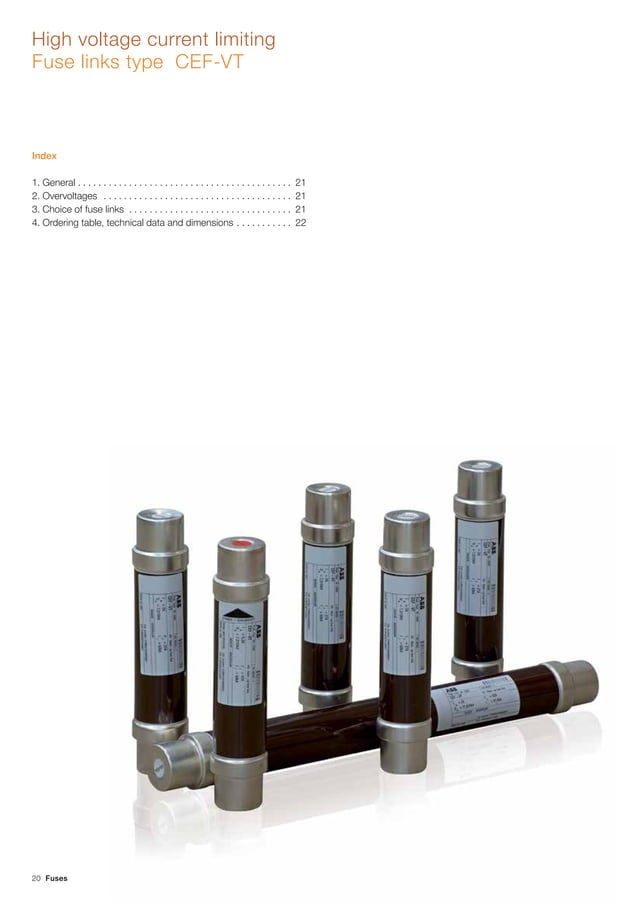 ABB Medium Voltage Indoor Fuses - ABB CEF-VT High Voltage Current ...