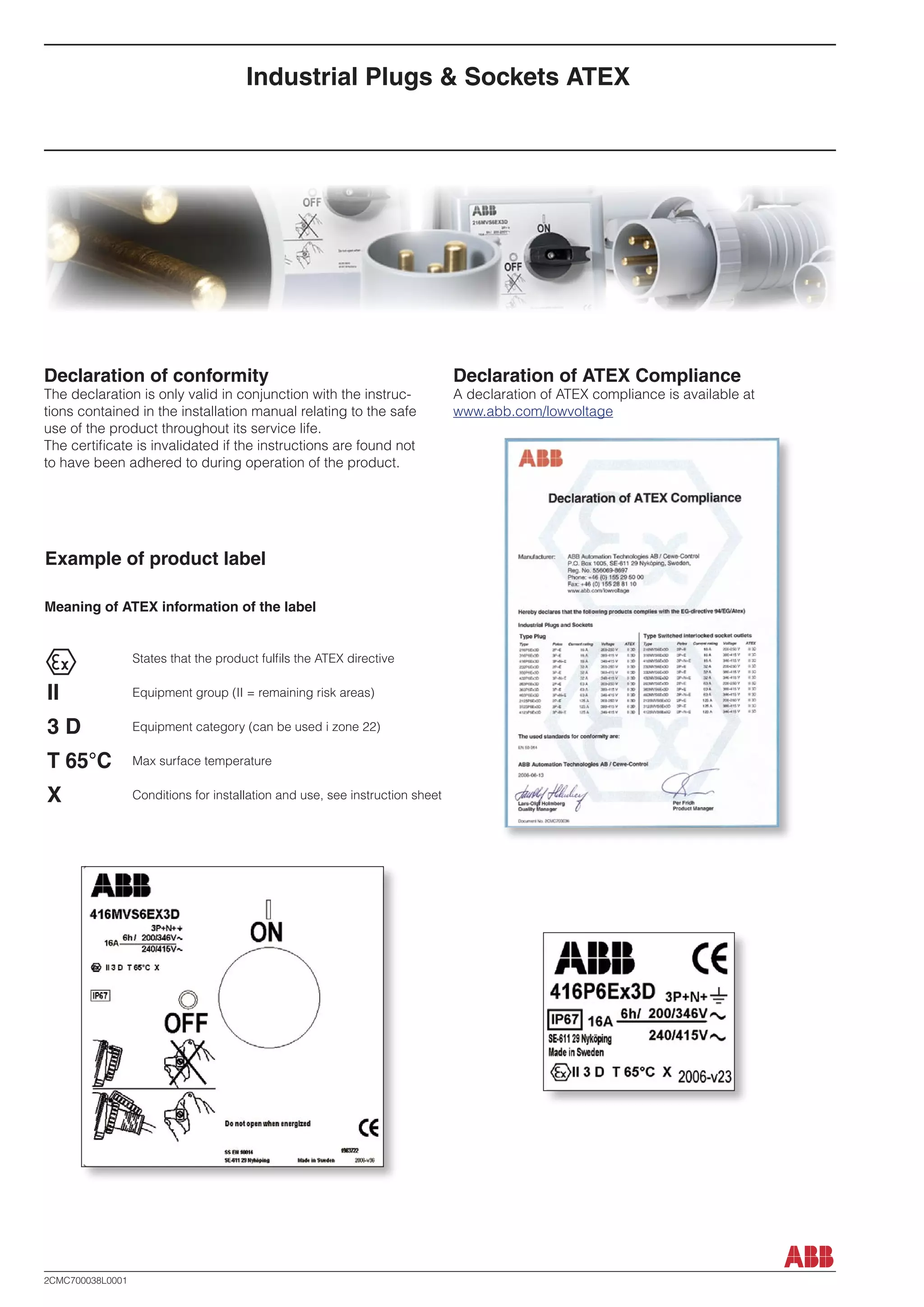 ABB ATEX Industrial Plugs & Sockets - Hazardous Area Plugs & Sockets ...
