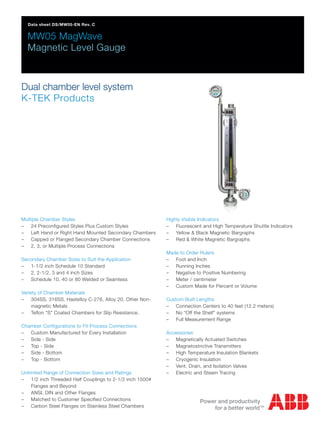 Combination Guided Wave Radar Transmitter and Magnetic Level Gauge | PDF