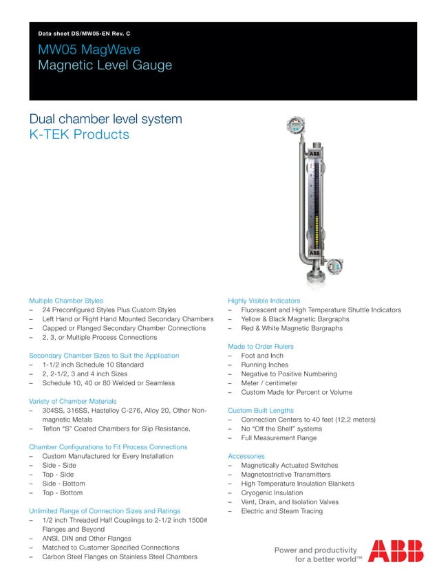 Combination Guided Wave Radar Transmitter and Magnetic Level Gauge | PDF