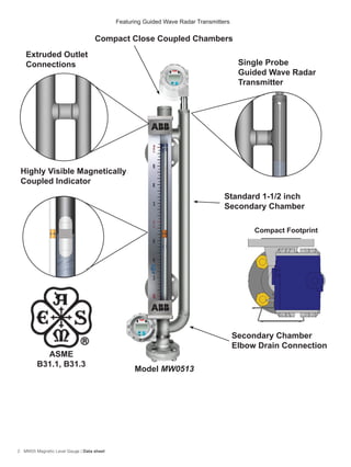 Combination Guided Wave Radar Transmitter and Magnetic Level Gauge | PDF